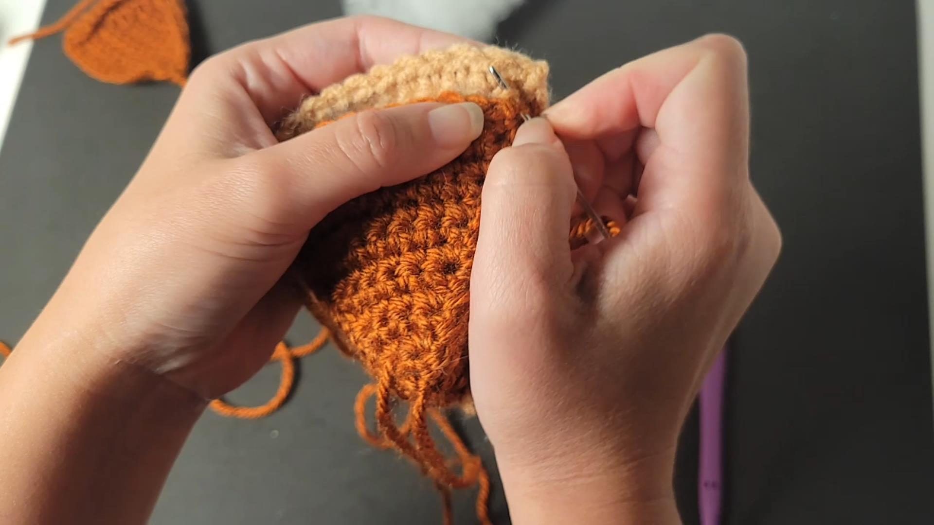 How to Crochet: Crochet Pumpkin Pie Slice with Crochet Whipped Cream ...